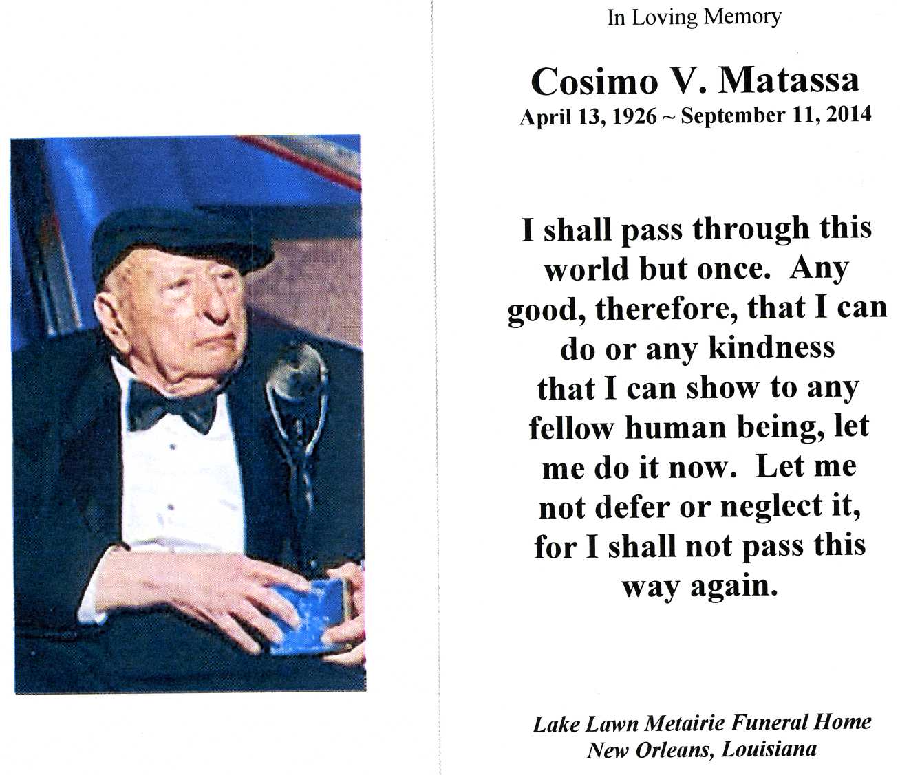 Cosimo Matassa Remembered ~ Part II | Airlift Productions Blog ...